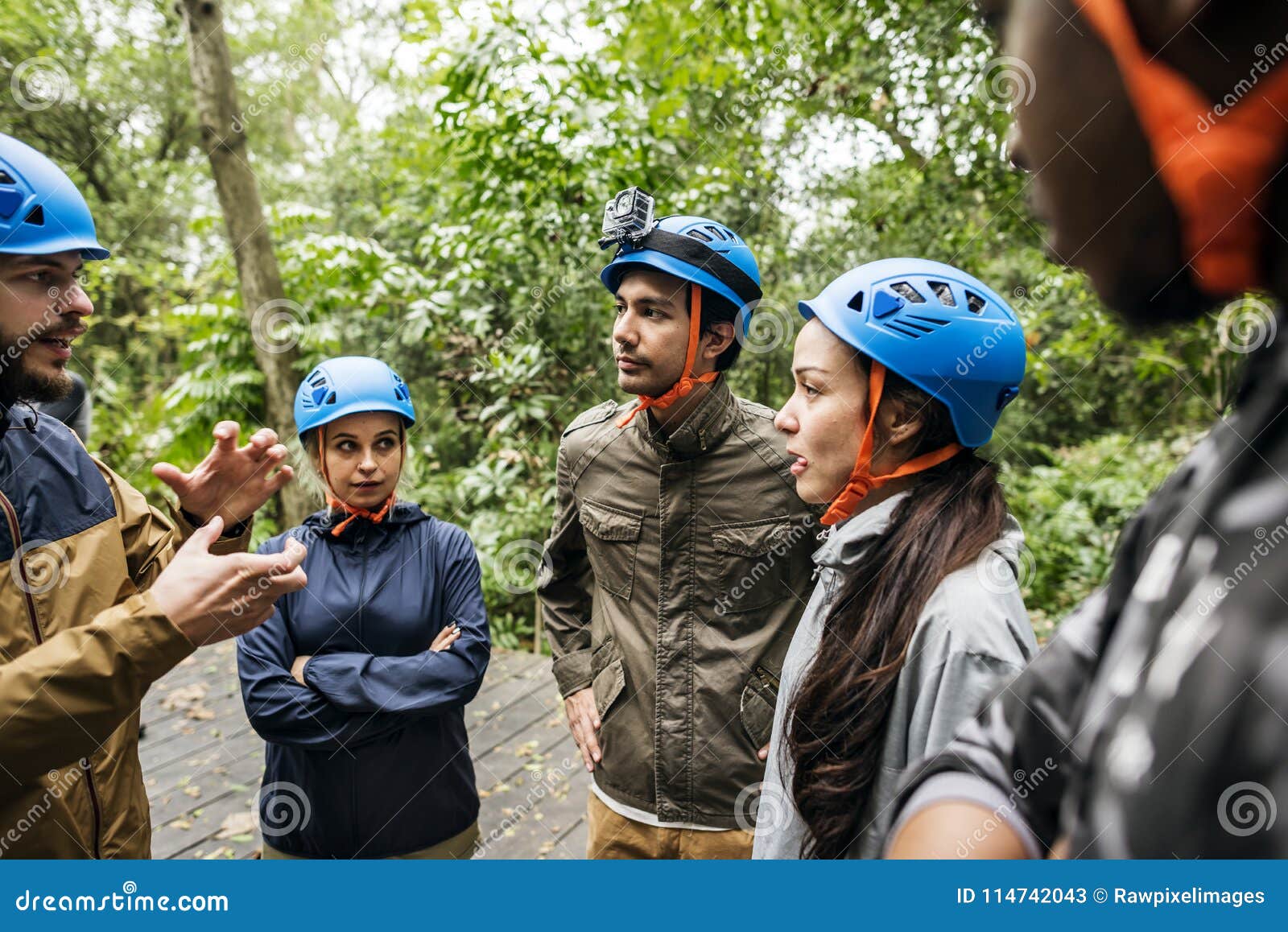 Team Building Outdoor in the Forest Stock Image - Image of journey ...