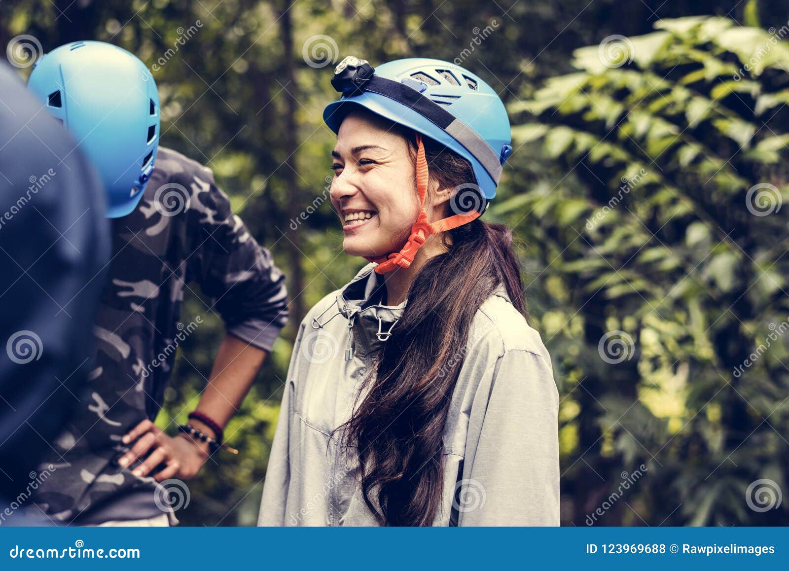 Team Building Outdoor in the Forest Stock Photo - Image of green ...