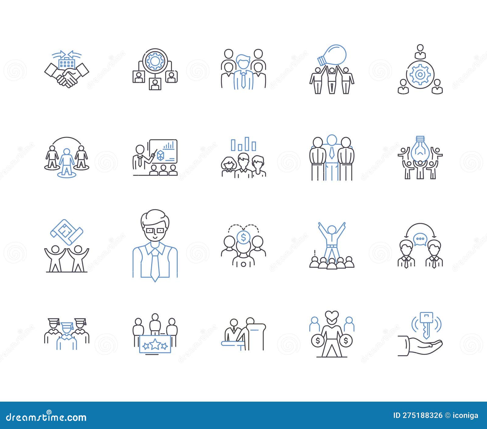 Team Building Outline Icons Collection. Teamwork, Collaboration ... Team Building Outline Icons Collection. Teamwork, Collaboration ...