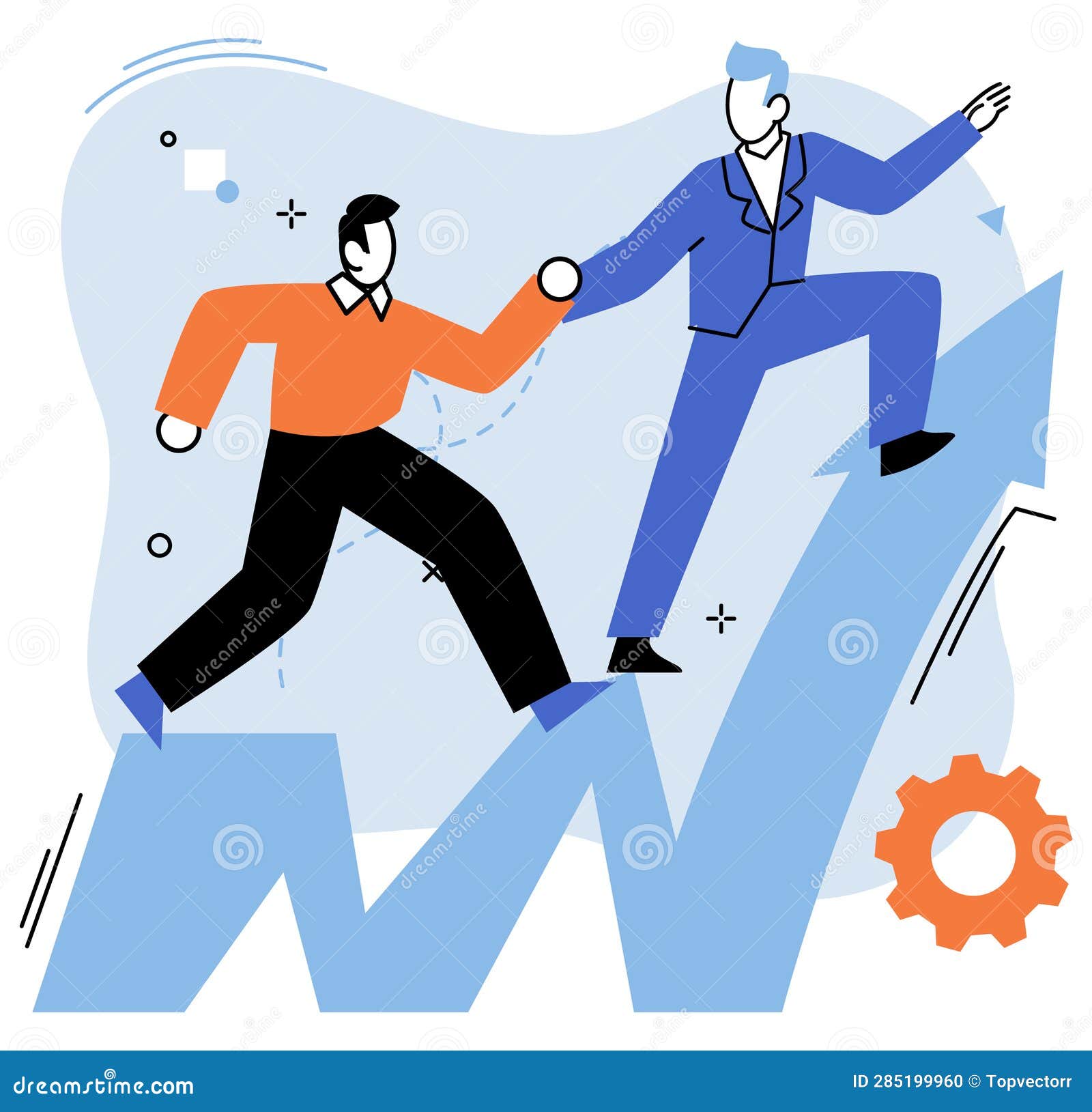 Building Partnership Line Icons Signs Set. Design Collection Of ...