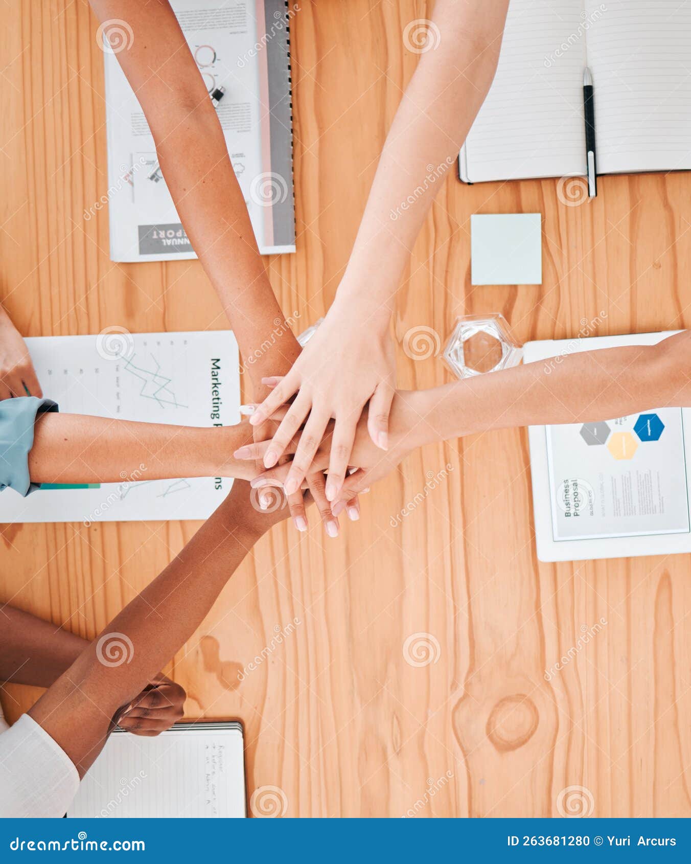 Team Building, Partnership Hands and Business People with Support ...