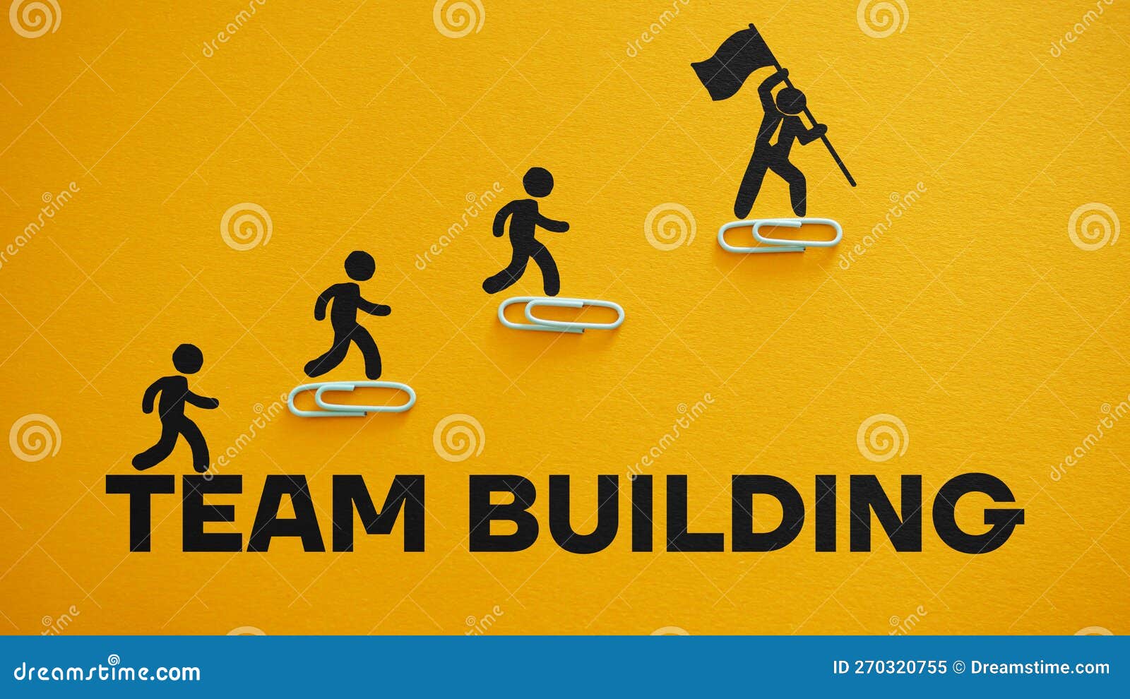 Team Building is Shown Using the Text Stock Image - Image of colleagues ...