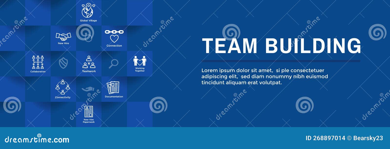 Team Building, Teamwork, And Connectivity Icon Set With Stick Figures ...