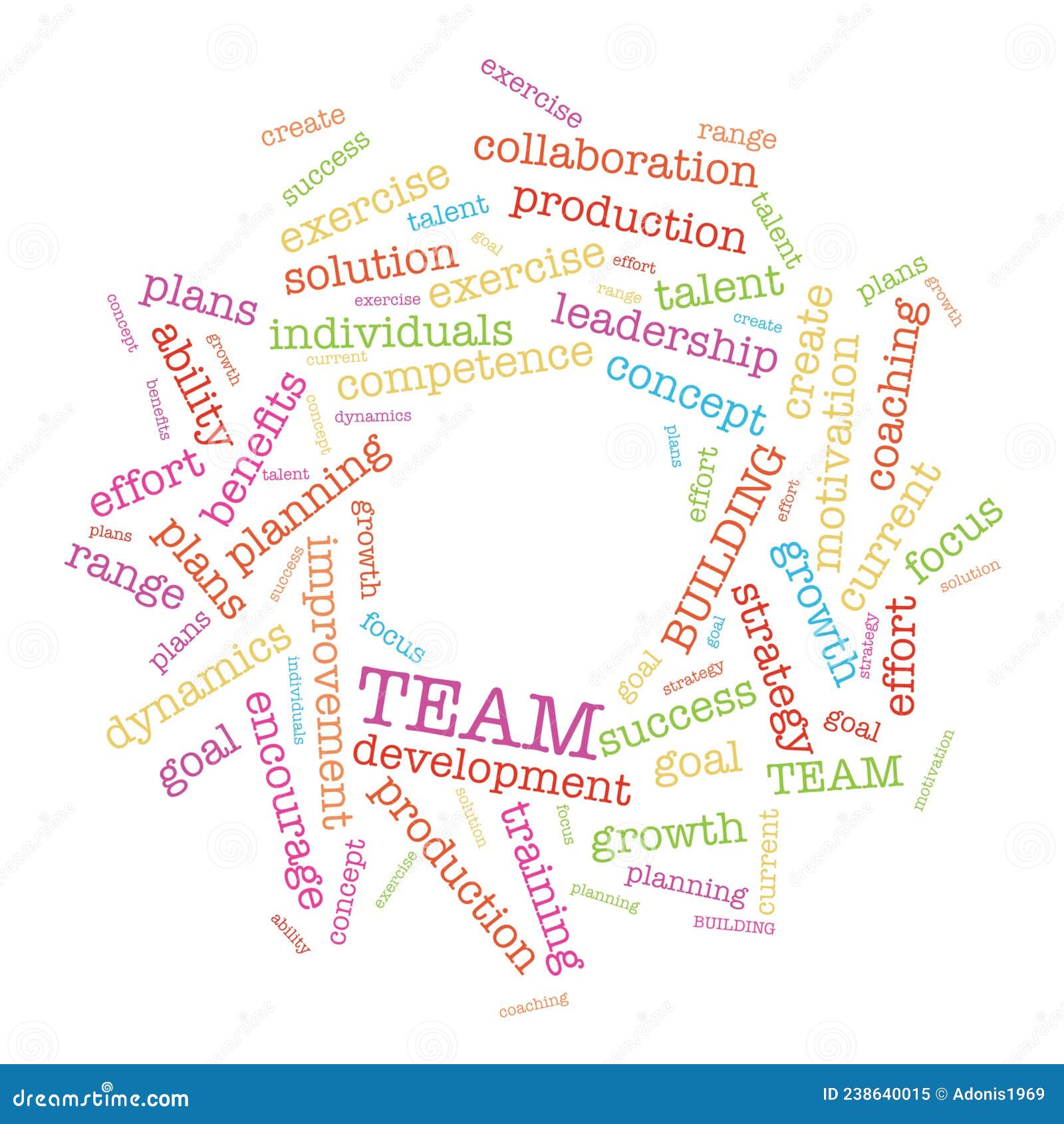 Team Building Word Cloud on White Stock Image - Image of esteem ...