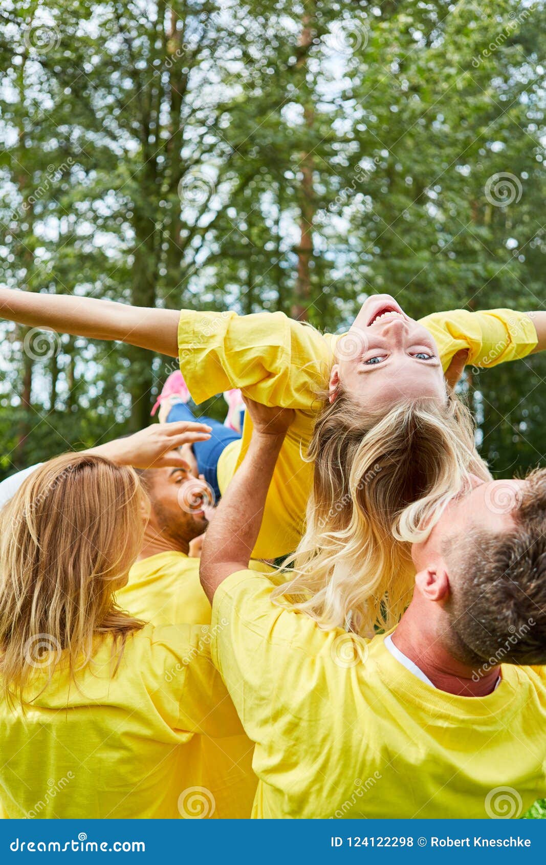Team Building Workshop Trains Confidence Stock Photo - Image of ...
