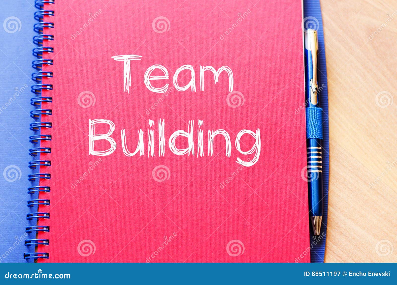 Team Building Write on Notebook Stock Image - Image of agreement ...