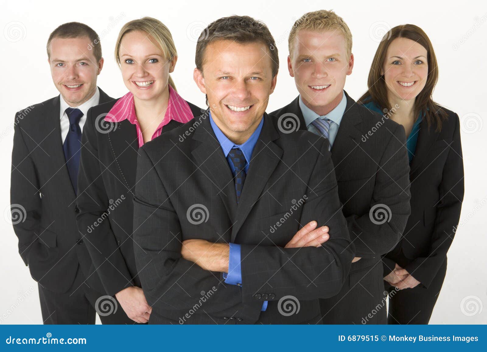 Team of Business People Smiling Stock Image - Image of aged, middle ...