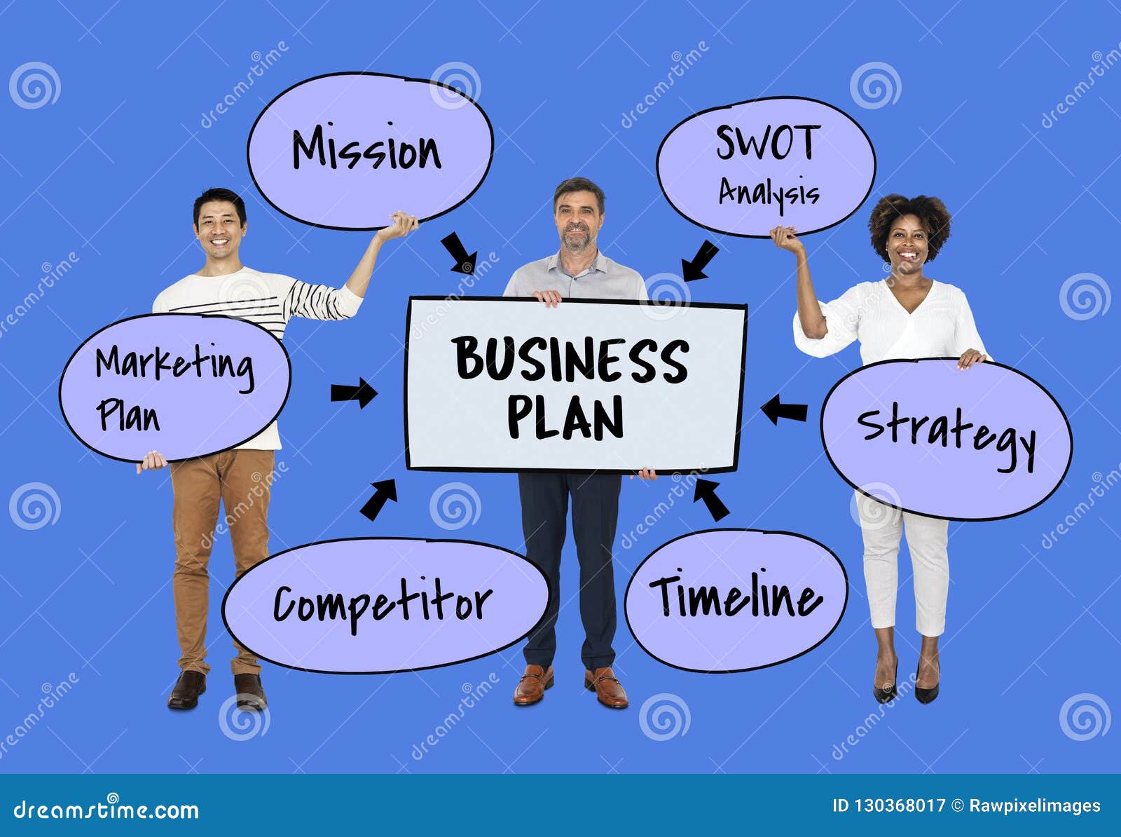 Team with a business plan stock image. Image of corporate - 130368017
