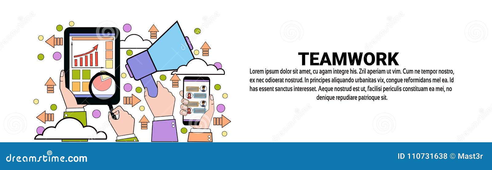 Team Business Teamwork Concept Horizontal Banner with Copy Space Stock ...