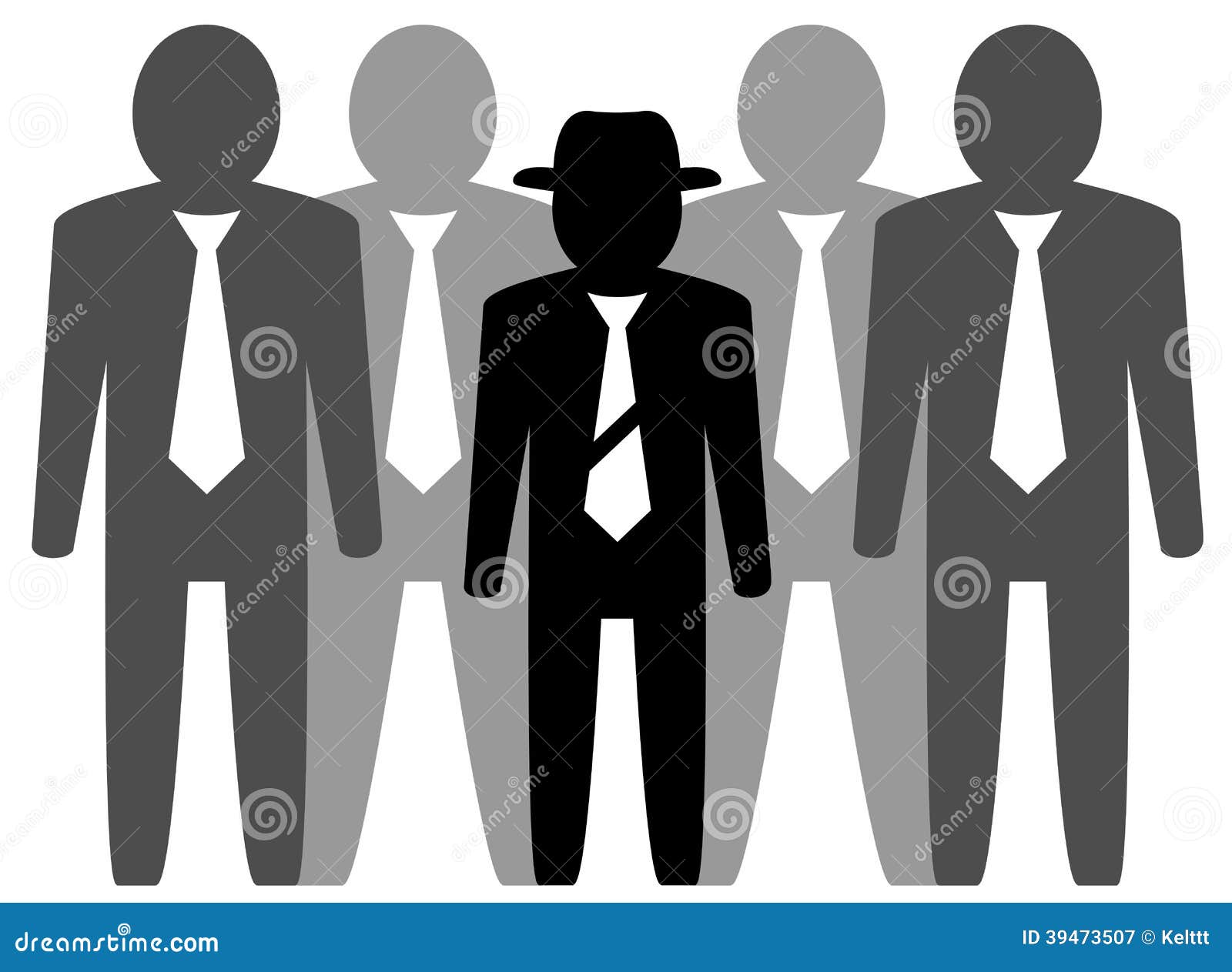 Team Businessmans and Leader Stock Vector - Illustration of head ...