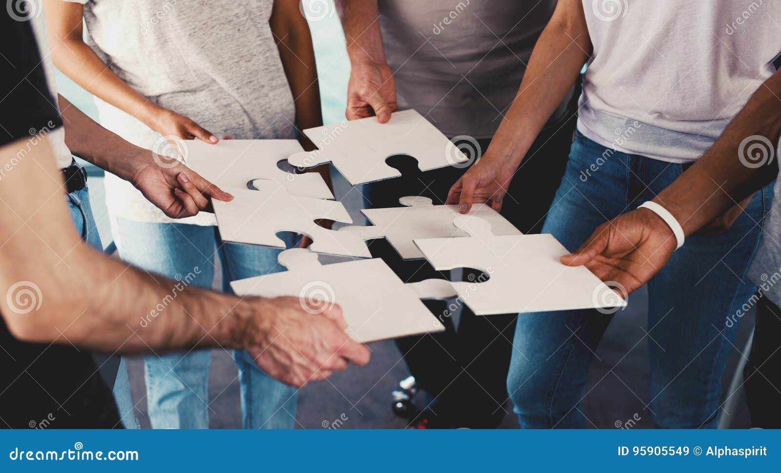 Work Together Teamwork Collaboration Union Unity Concept Royalty-Free ...