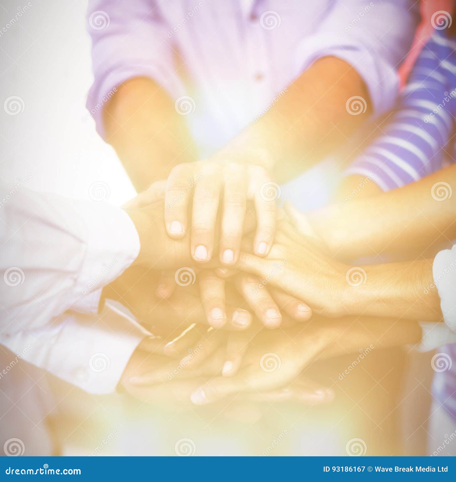 Team of Businesspeople Forming Handstack Stock Image - Image of ...