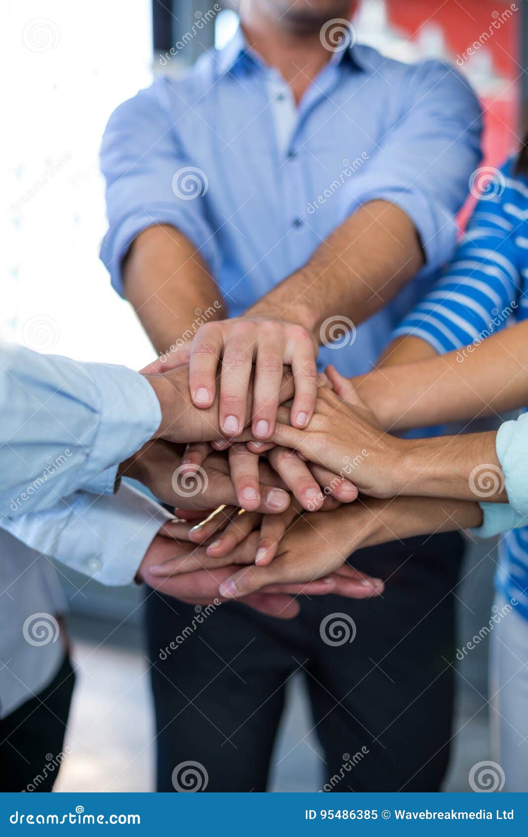 Team of Businesspeople Forming Handstack Stock Image - Image of ...