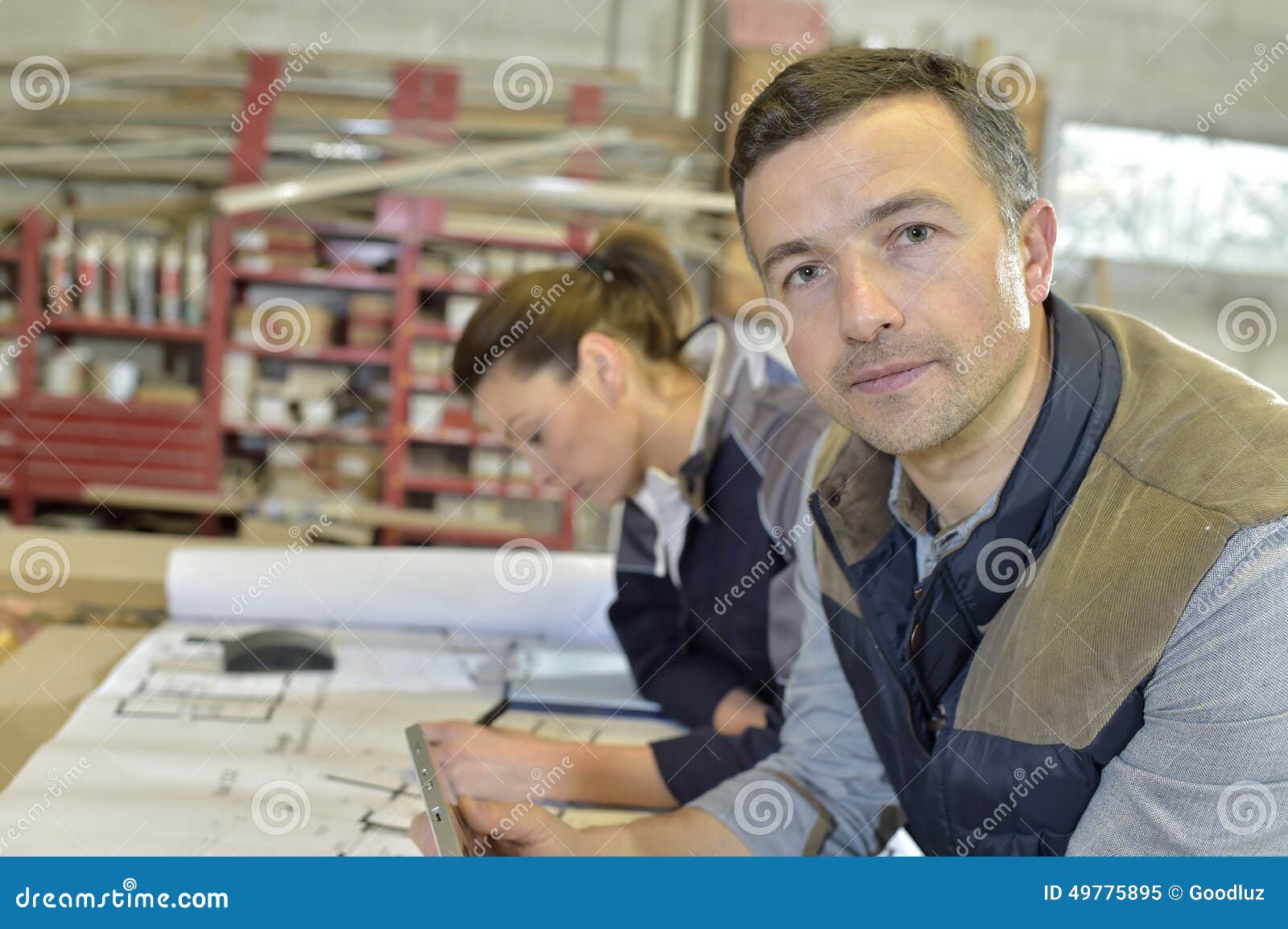Team of carpenters at work stock image. Image of worker - 49775895