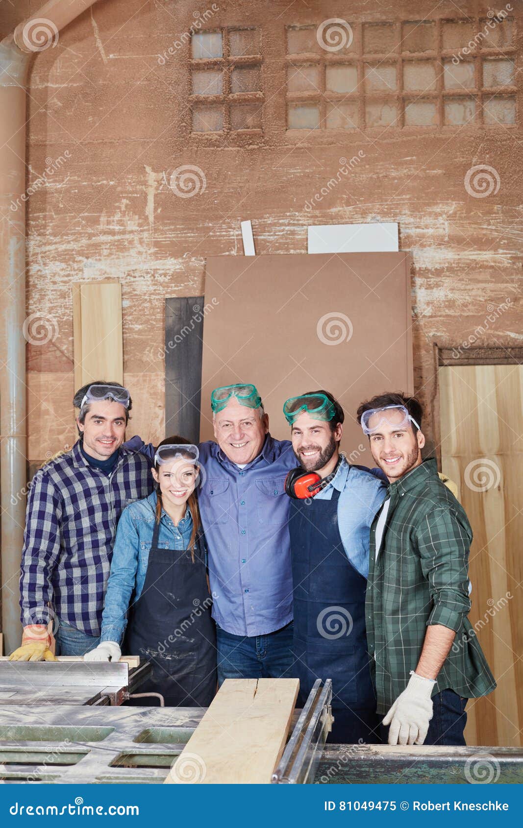 Team at carpentry workshop stock image. Image of male - 81049475