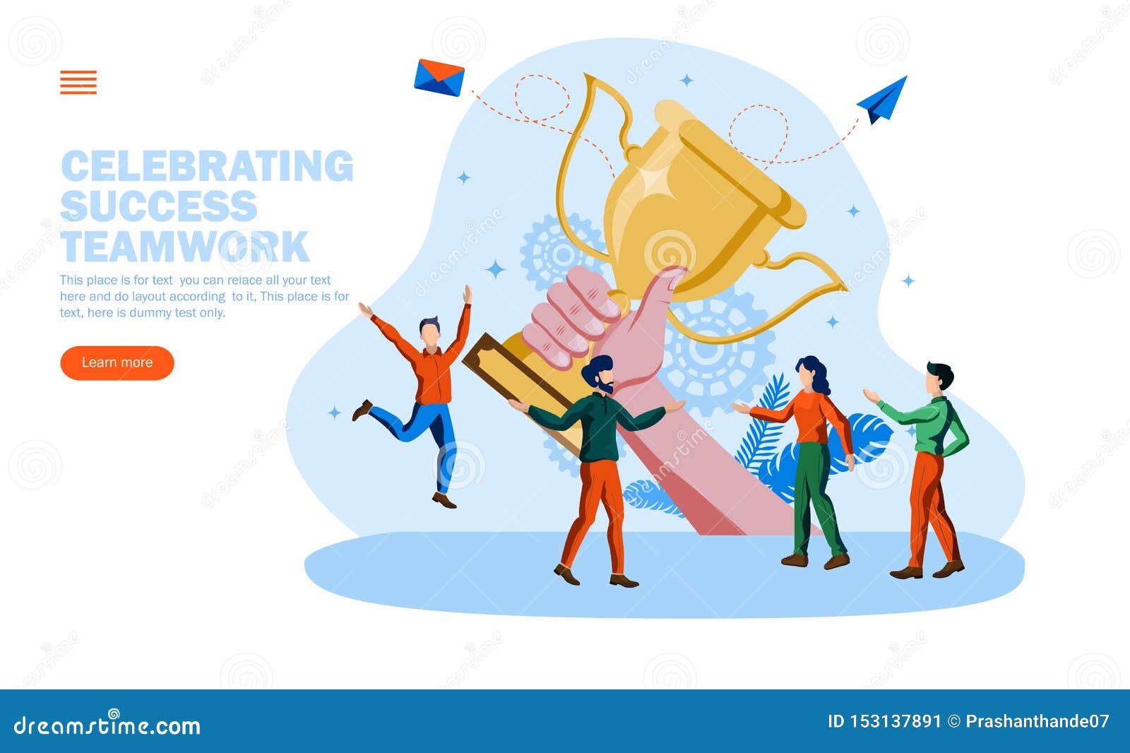 Hand With Trophy Cup. Champions Award, Sport Victory Concept ...