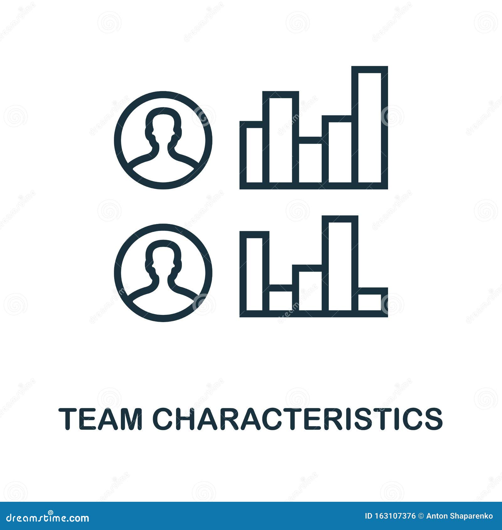 Team Characteristics Icon. Two Colors Premium Design From Management ...