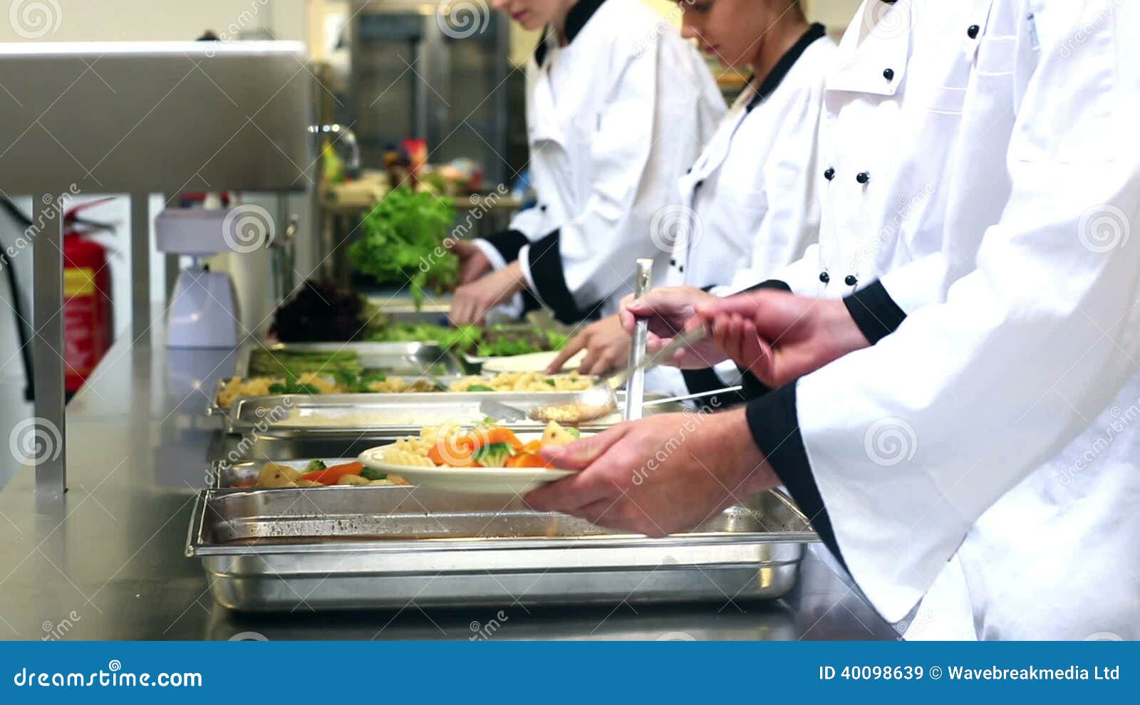 Team of Chefs Working at the Order Station Stock Video - Video of ...