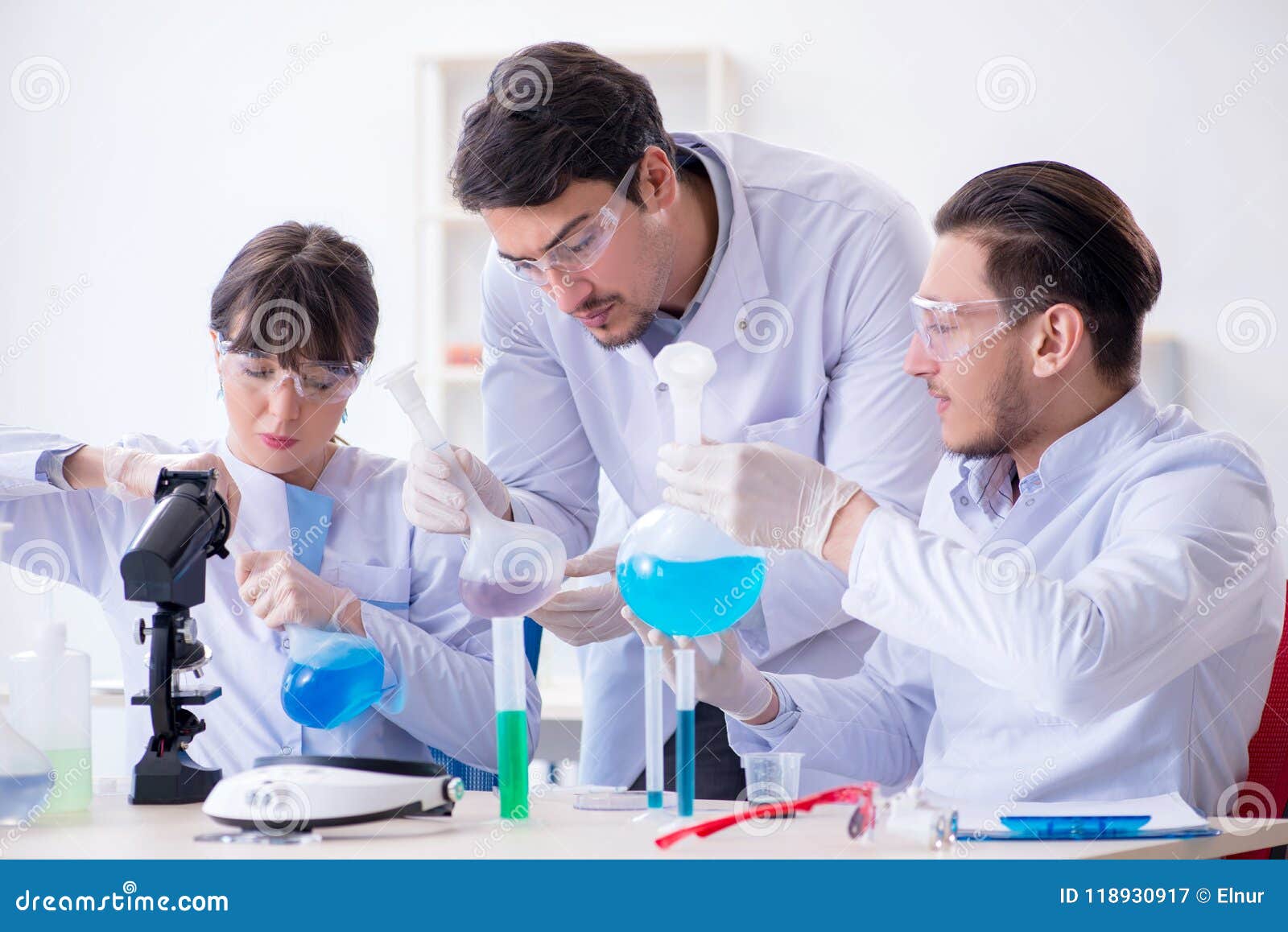 The Team of Chemists Working in the Lab Stock Image - Image of doctor ...
