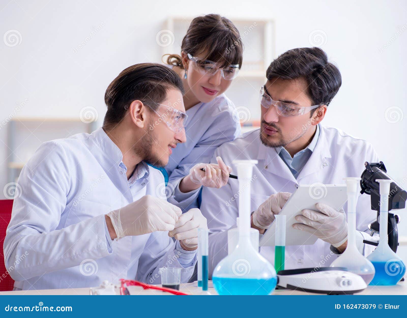 Team of Chemists Working in the Lab Stock Image - Image of medical ...