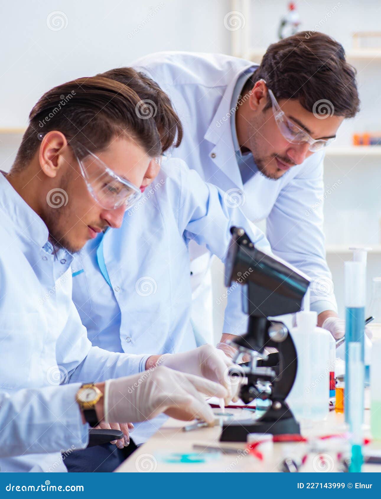 Team of Chemists Working in the Lab Stock Image - Image of ...