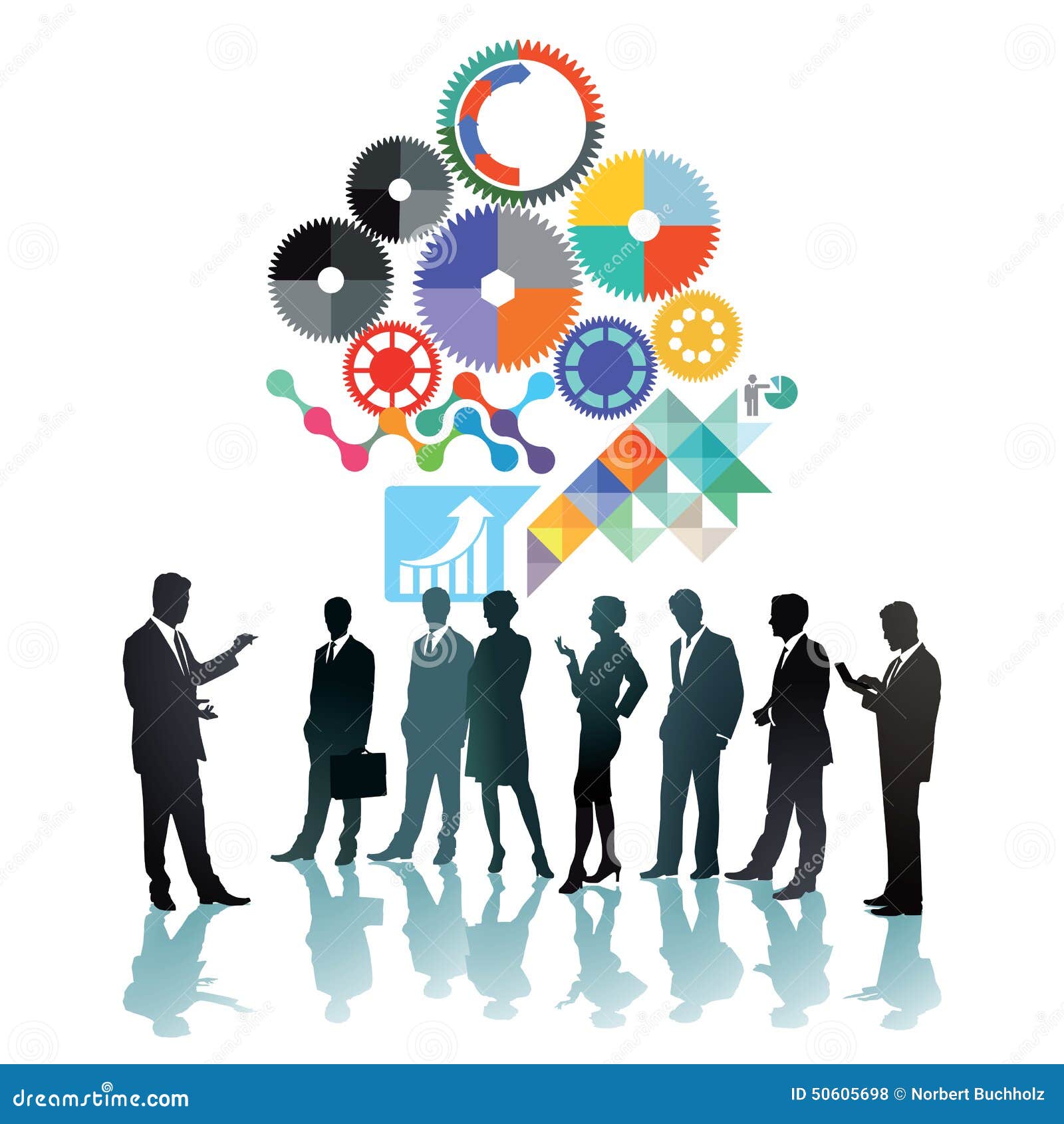 Team co-operation stock vector. Illustration of wheel - 50605698