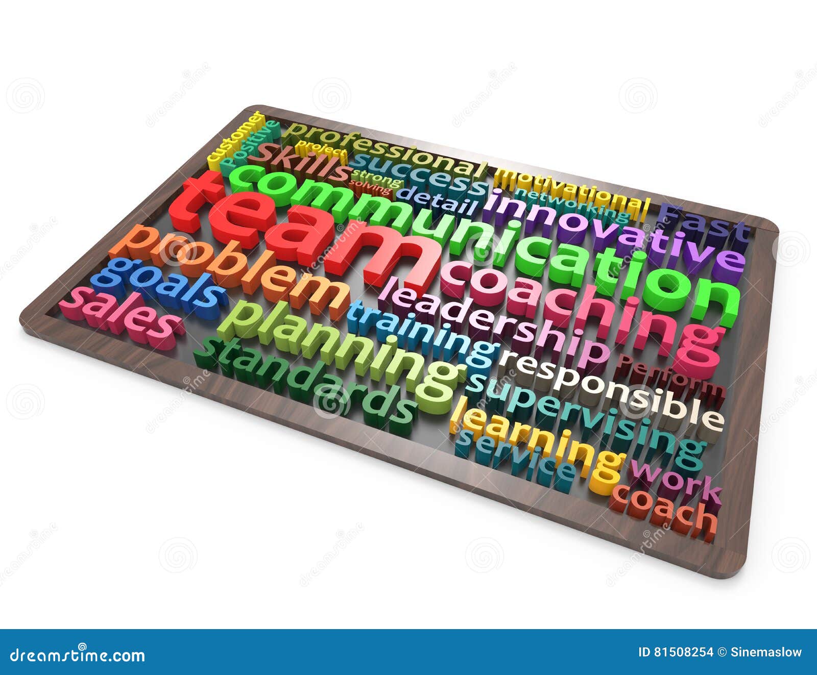 Team Coaching Communication Wordclouds Stock Illustration ...