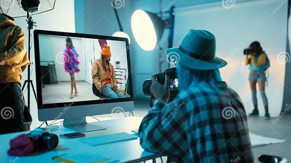 Team Collaborating Around Computer Screen Stock Image - Image of ...