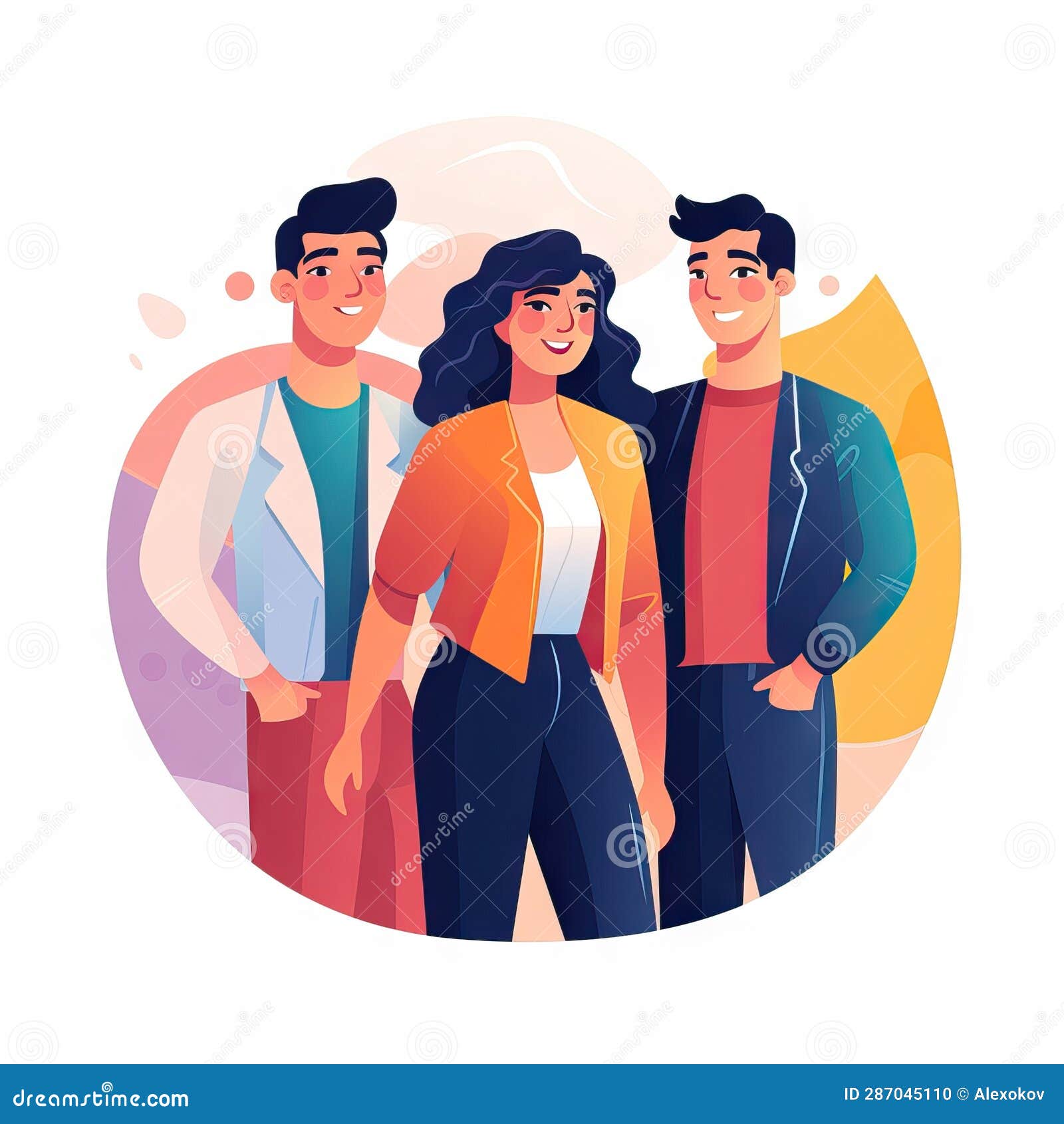 Team Collaboration in Flat Minimalistic Style AI Generated Stock ...