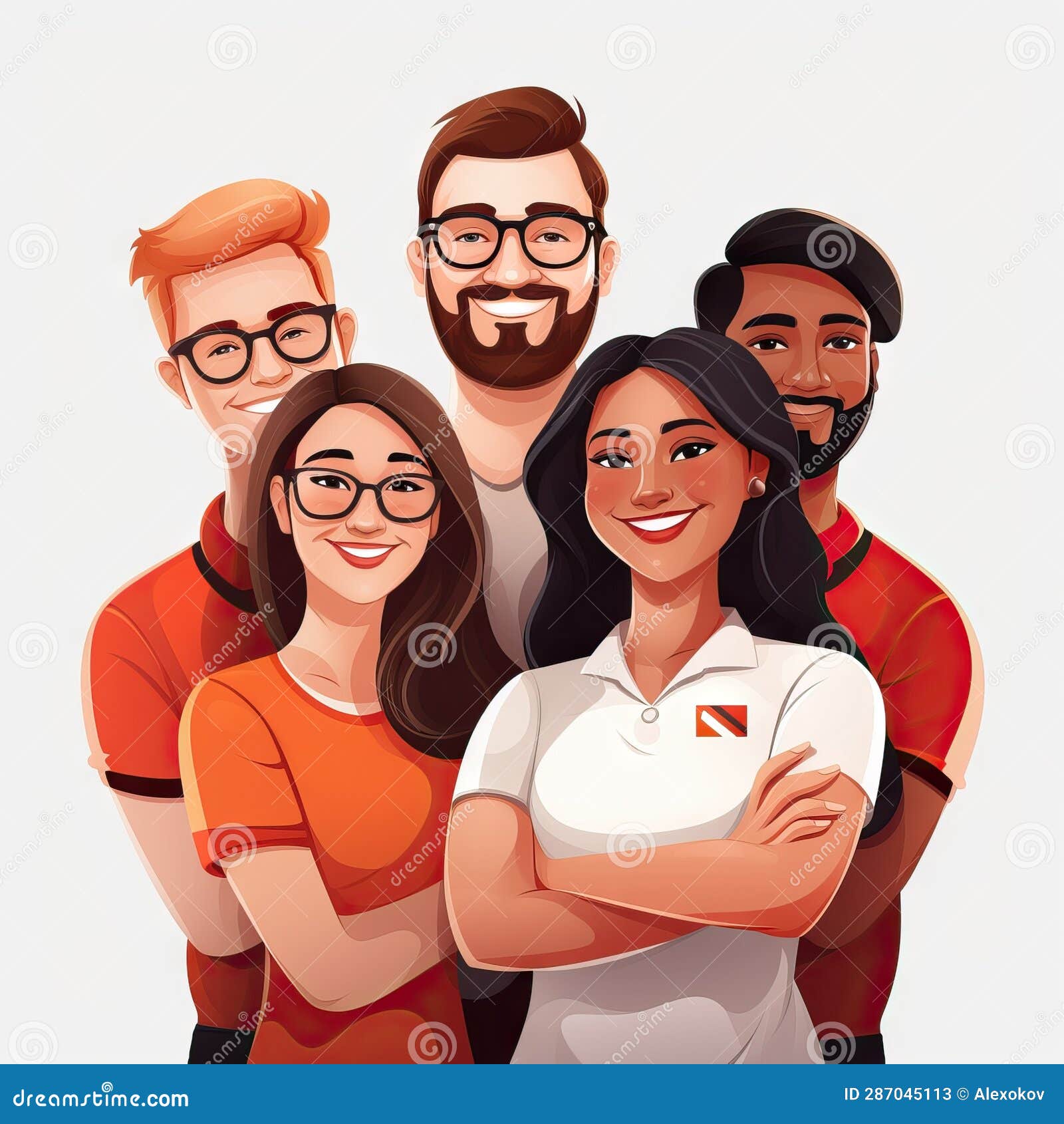 Team Collaboration in Flat Minimalistic Style AI Generated Stock ...