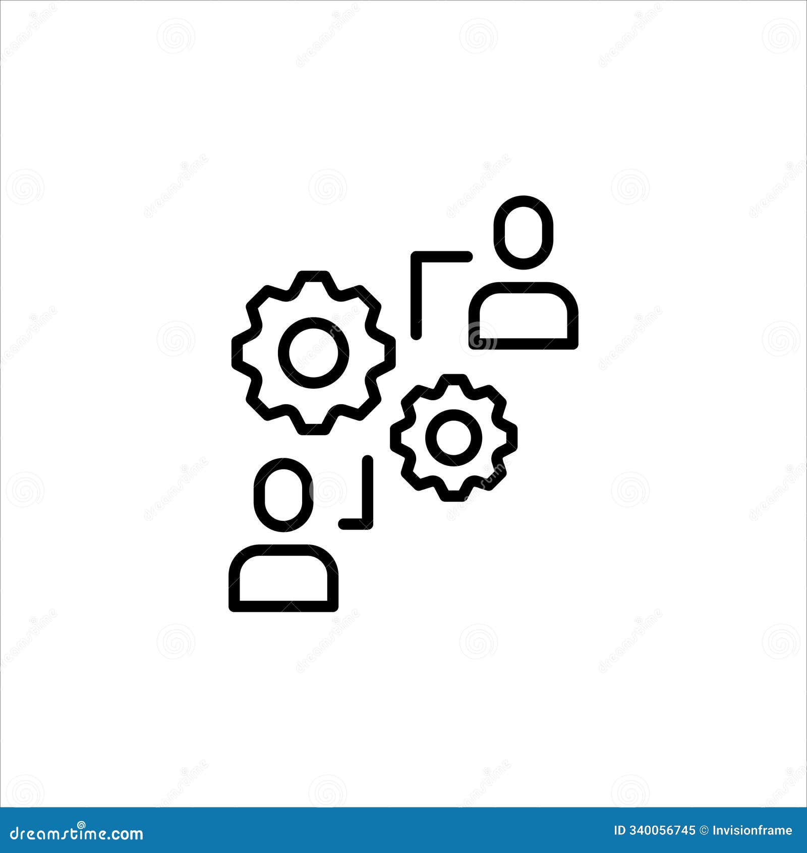 Team collaboration icon stock illustration. Illustration of technology ...