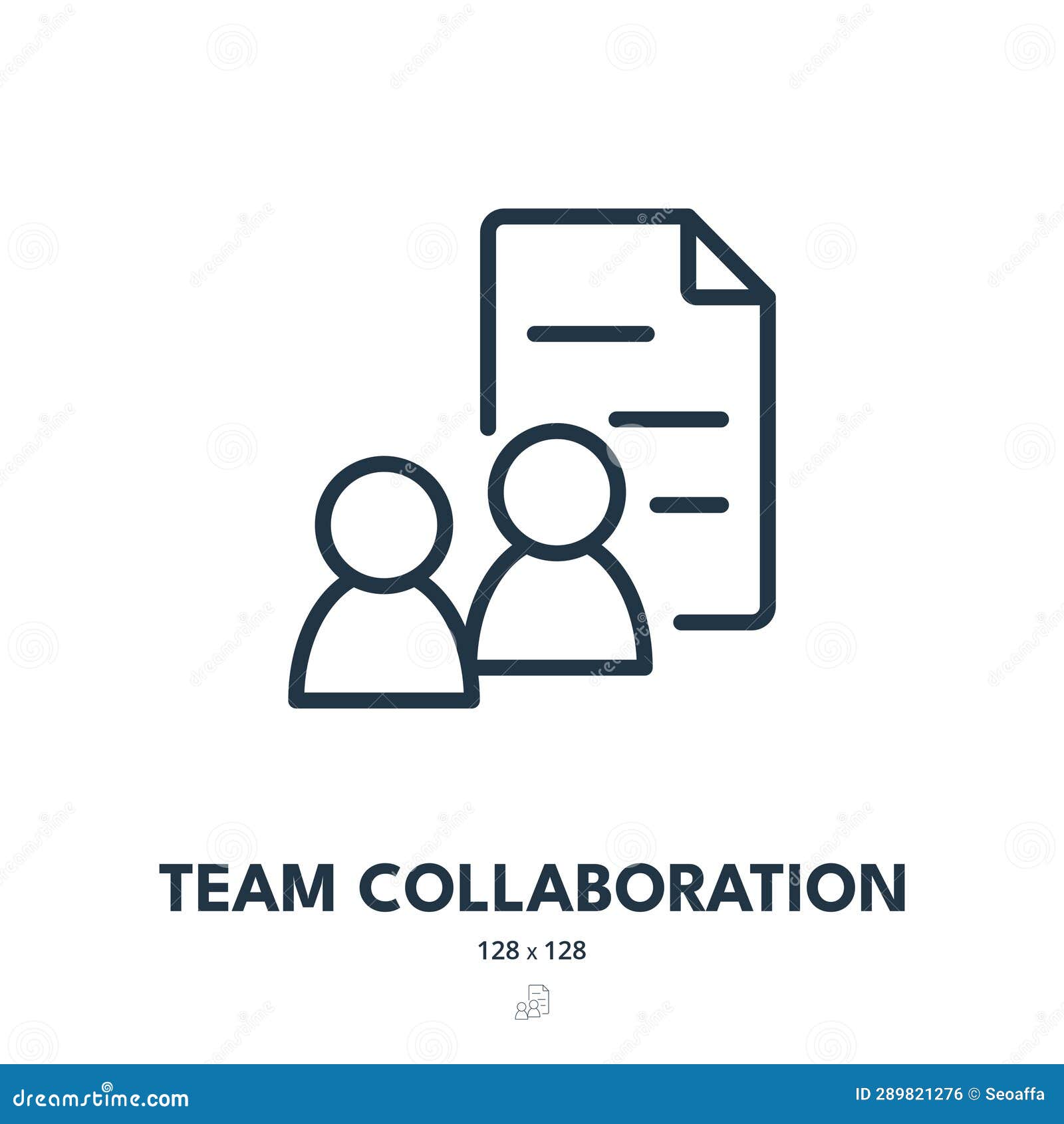 Team Collaboration Icon. Teamwork, Partnership, Community. Editable ...