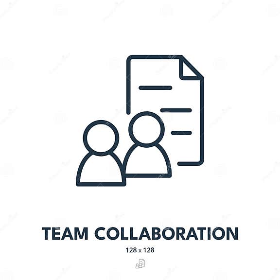 Team Collaboration Icon. Teamwork, Partnership, Community. Editable ...
