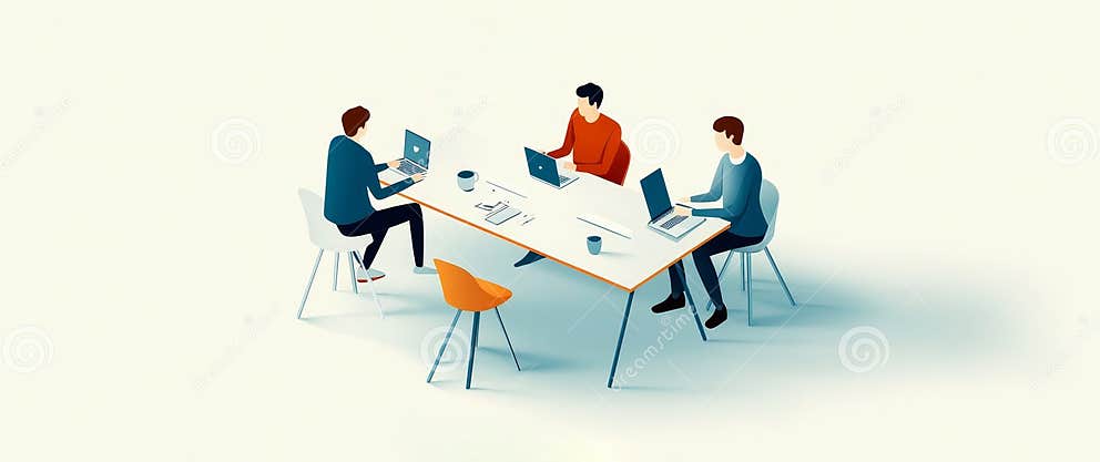 Team Collaboration Tabletop Meeting Teamwork Productivity Technology ...