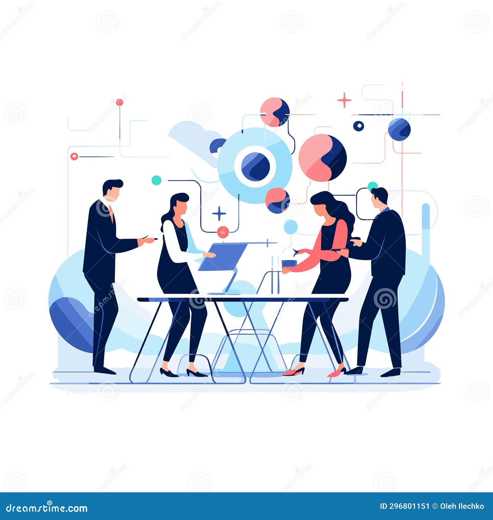 Team Collaboration Vector Flat Minimalistic Isolated Illustration Stock ...