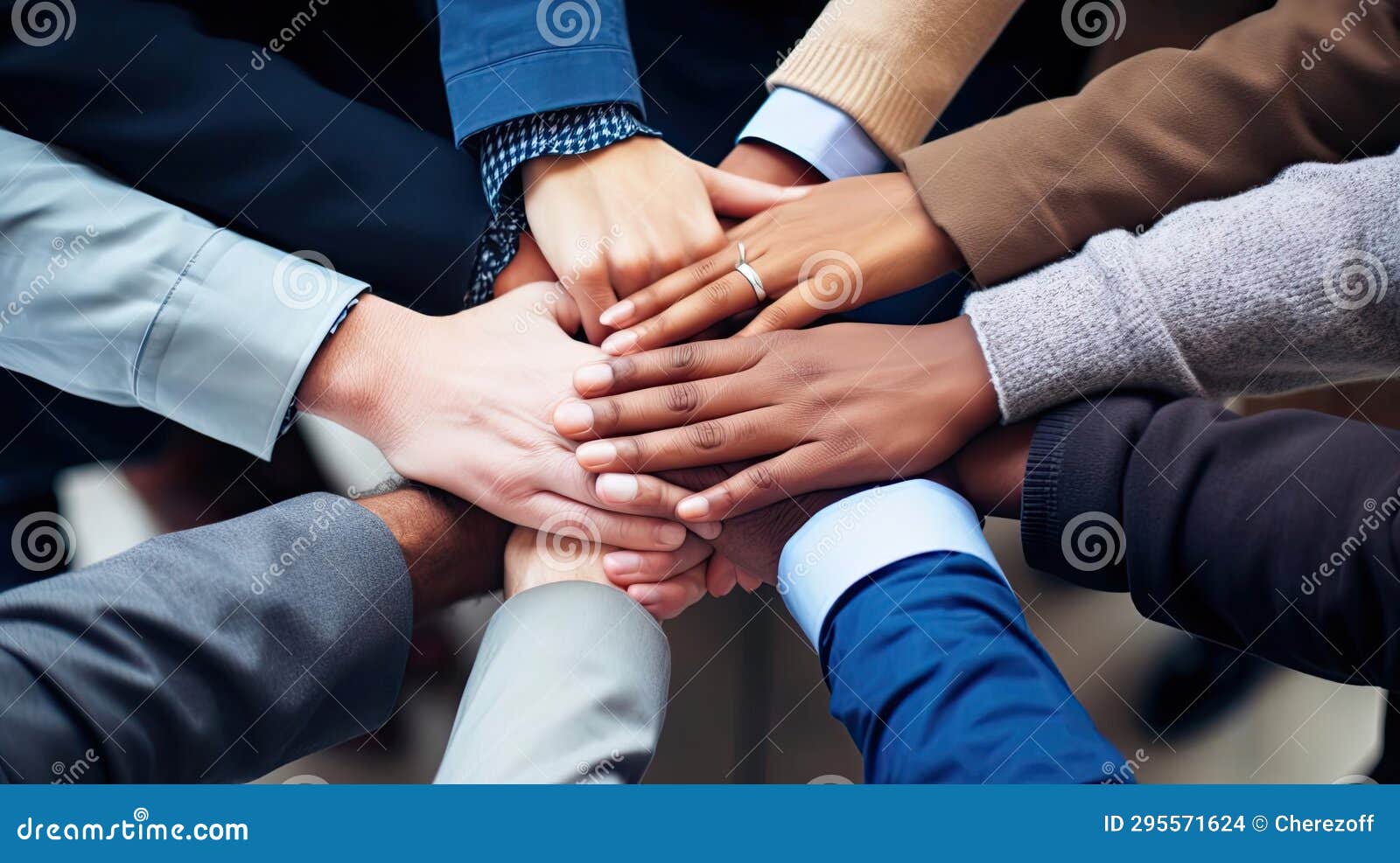 A Team of Colleagues Hugging Each Other Stock Photo - Image of employee ...