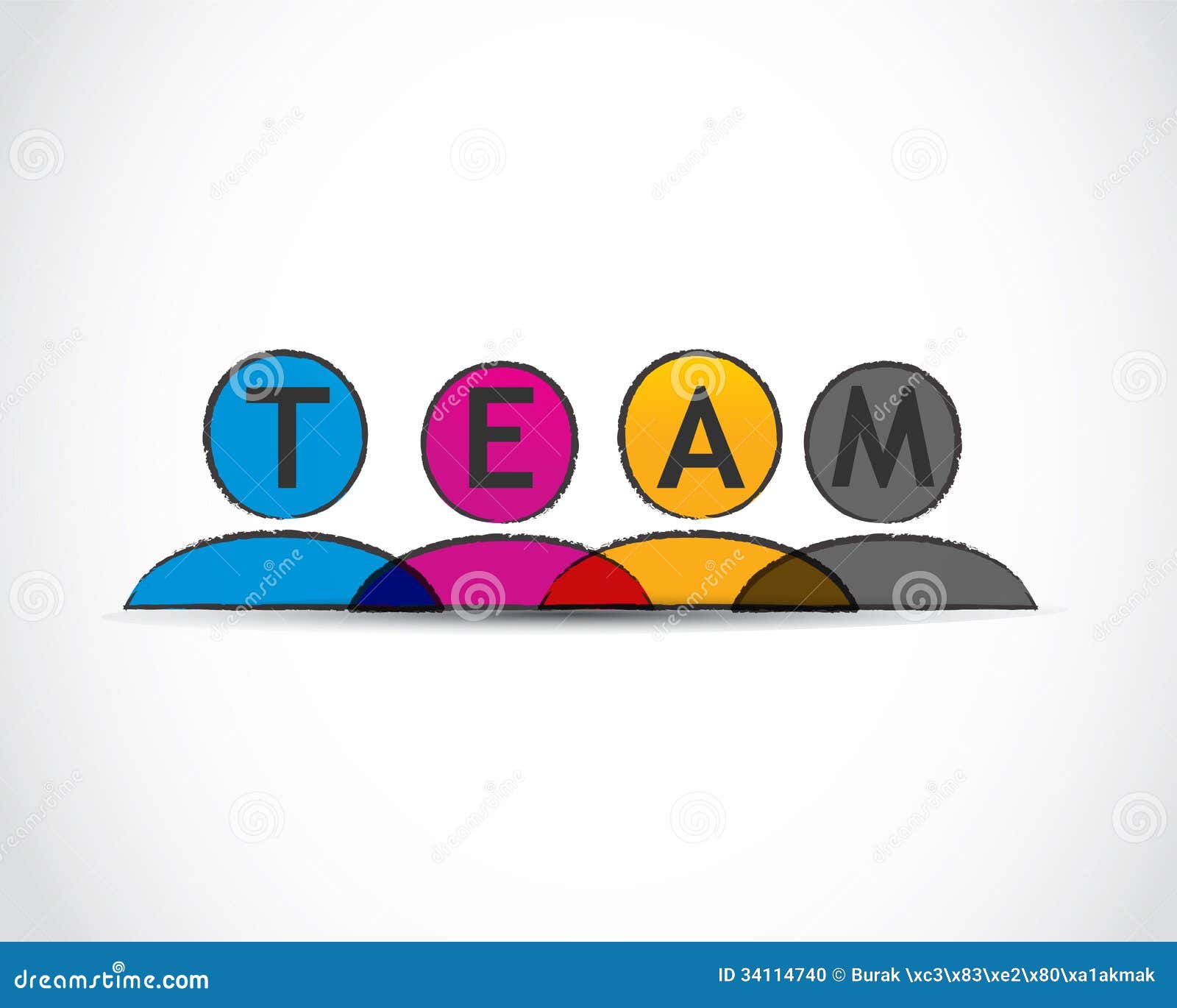 Team stock vector. Illustration of staff, teamwork, cooperation - 34114740