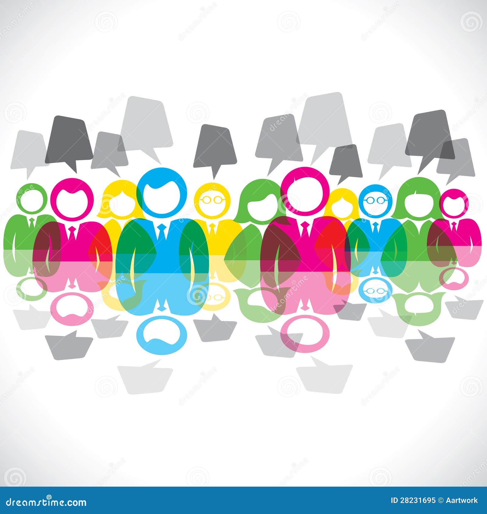 Team of colorful people stock vector. Illustration of mannequin - 28231695