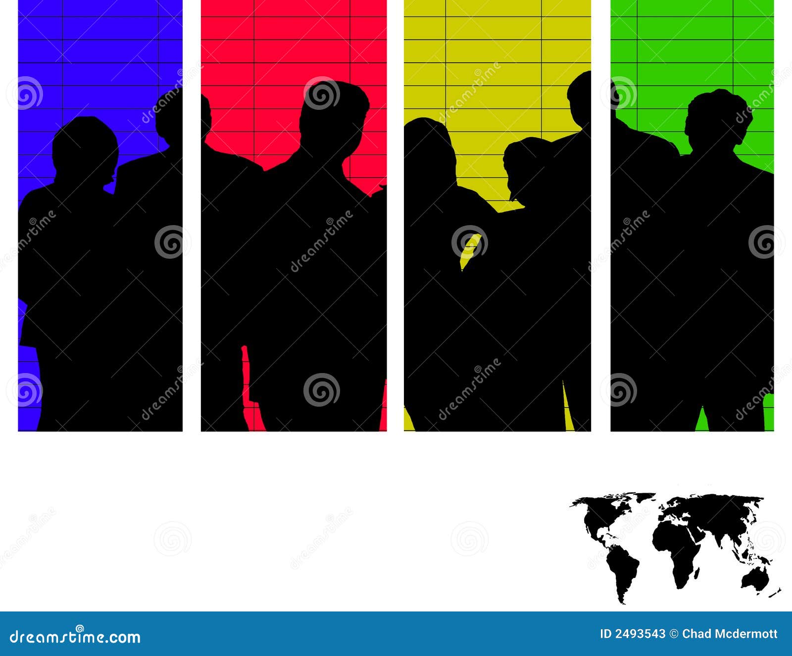 Team of Colors stock illustration. Illustration of director - 2493543
