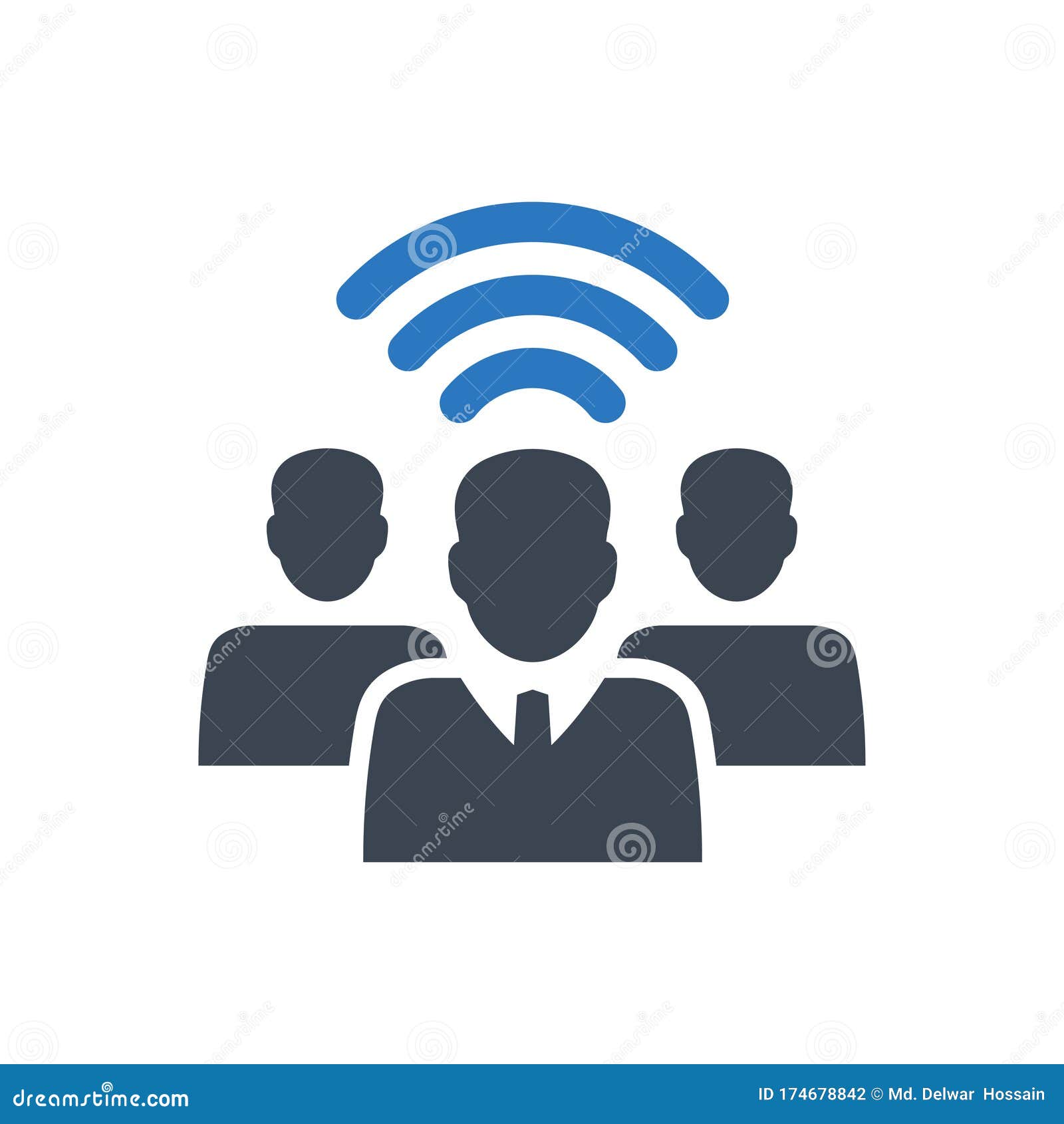 Team communication icon stock vector. Illustration of community - 174678842