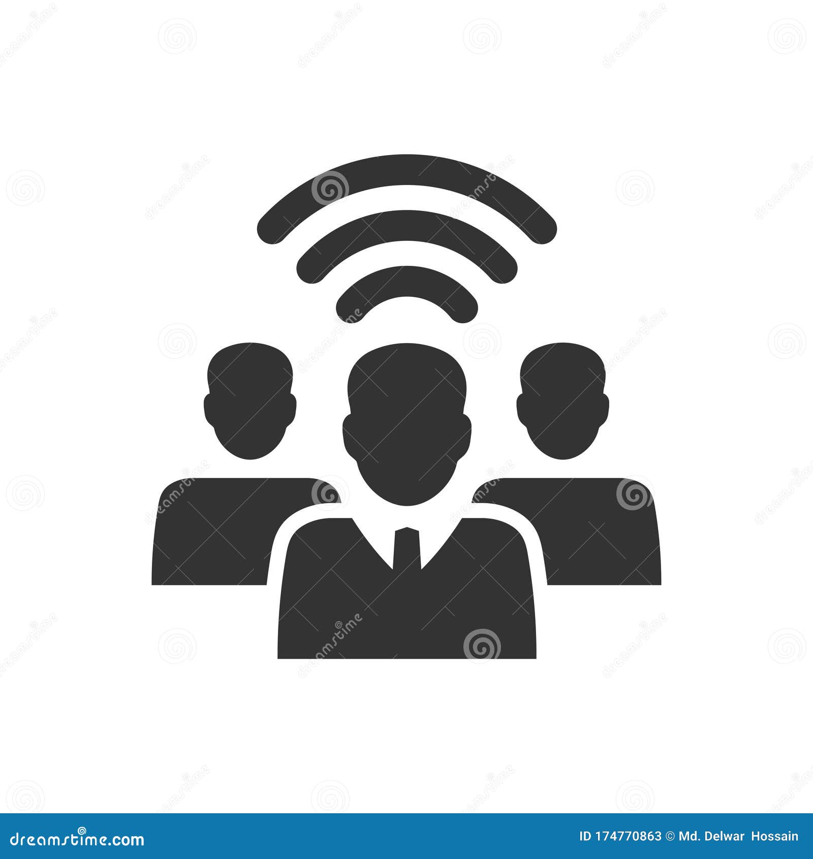 Team communication icon stock vector. Illustration of community - 174770863