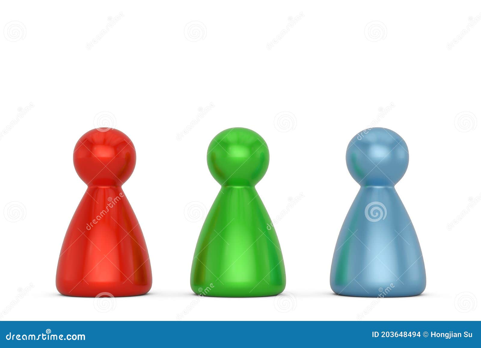 Team Concept, Abstract Character Isolated on White Background, 3D ...