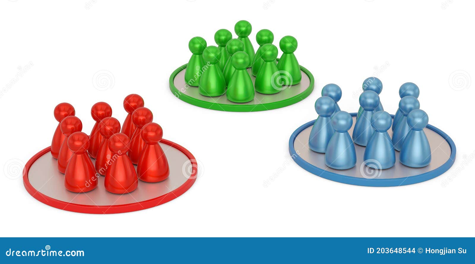 Team Concept, Abstract Character Isolated on White Background, 3D ...