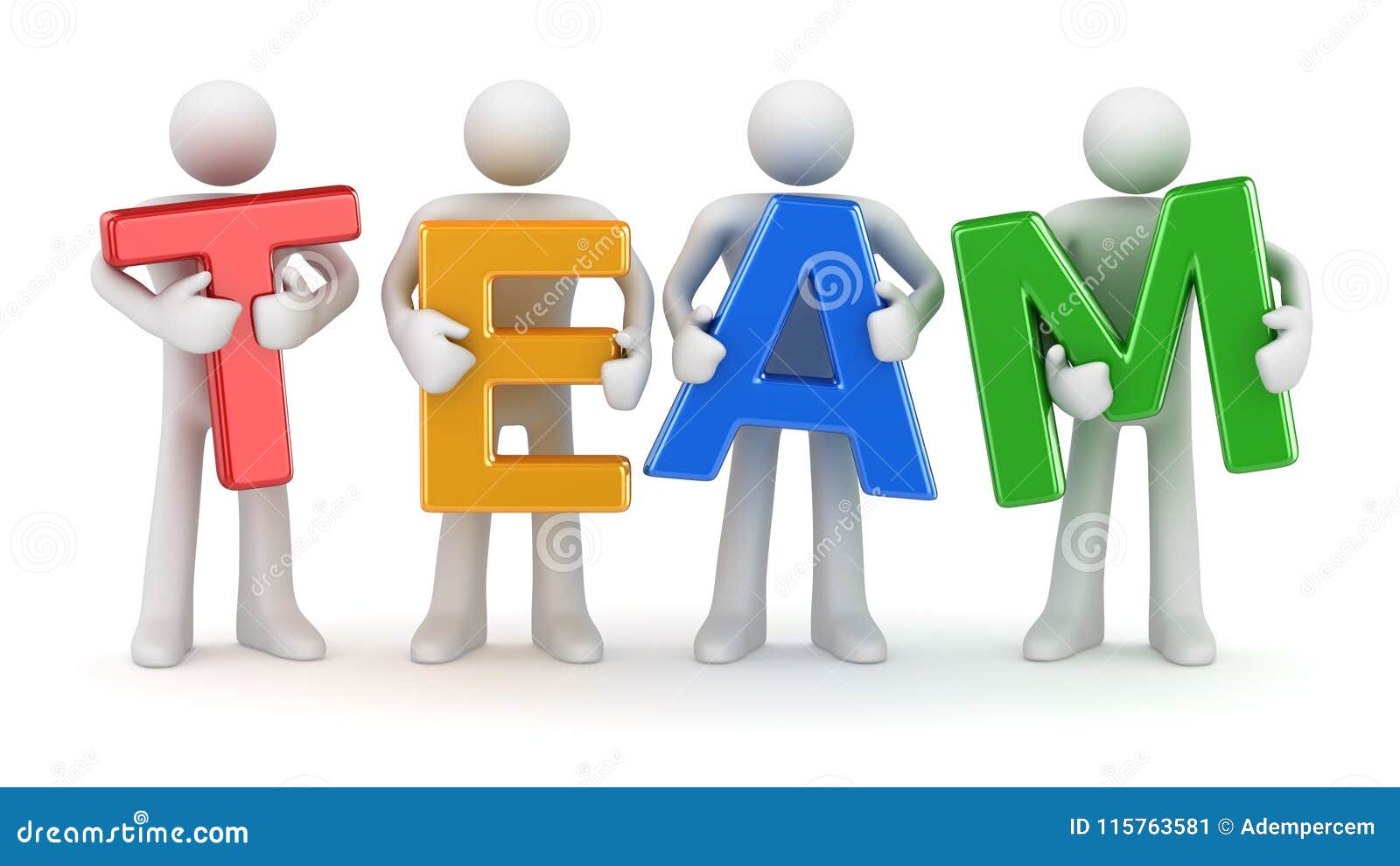 Team Concept Con El Hombre 3d Stock de ilustración - Ilustración de ...