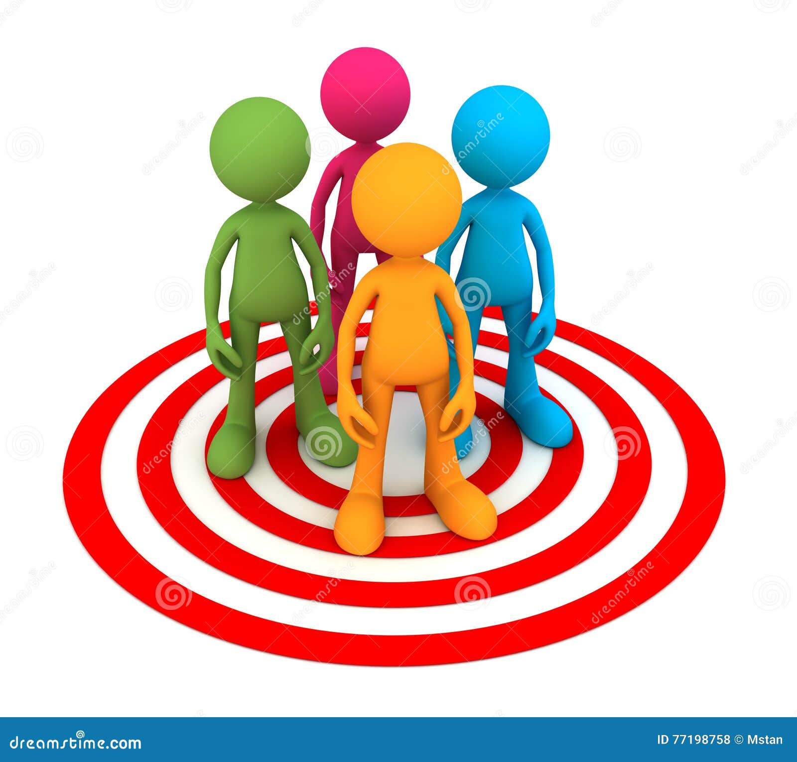 Team Concept 3d Illustration Stock Illustration - Illustration of ...