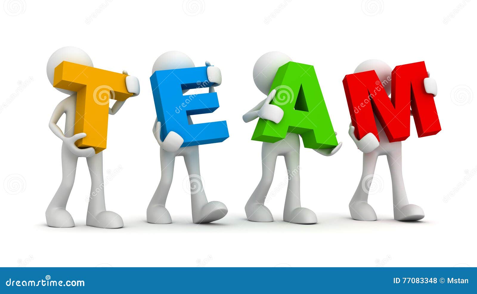 Team Concept 3d Illustration Stock Illustration - Illustration of human ...