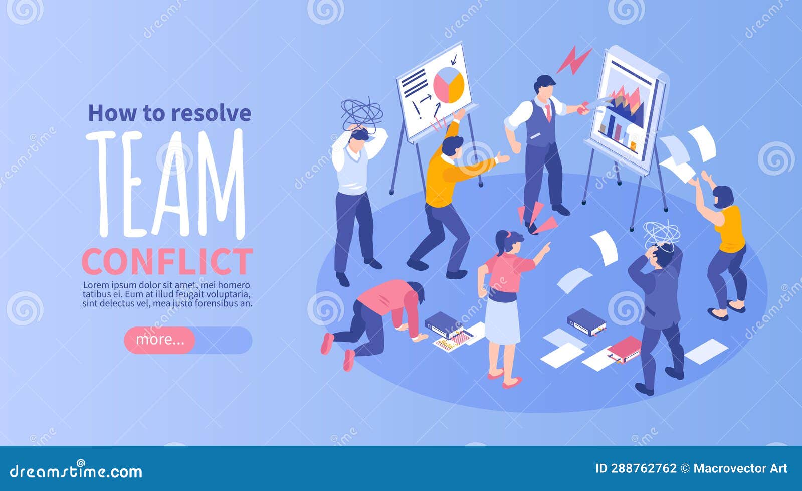 Team Conflict Banner stock vector. Illustration of problem - 288762762