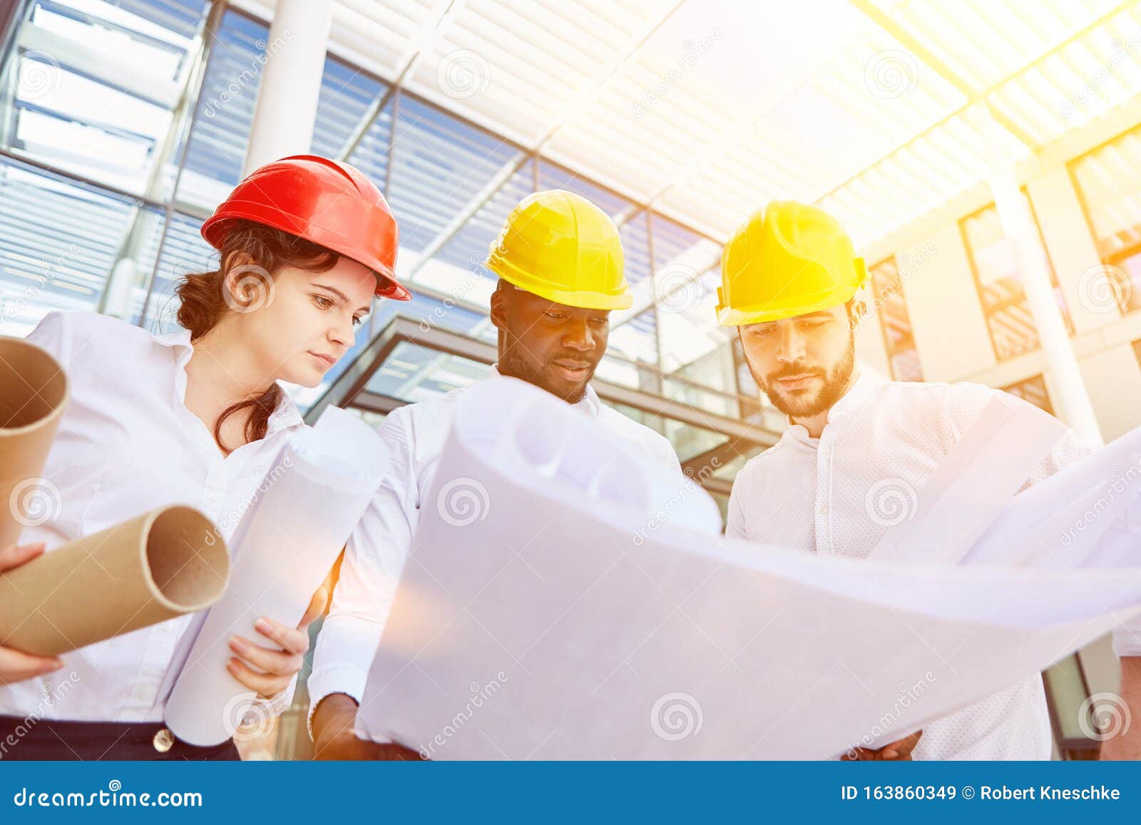 Team at Construction Planning Meeting Stock Image - Image of team ...