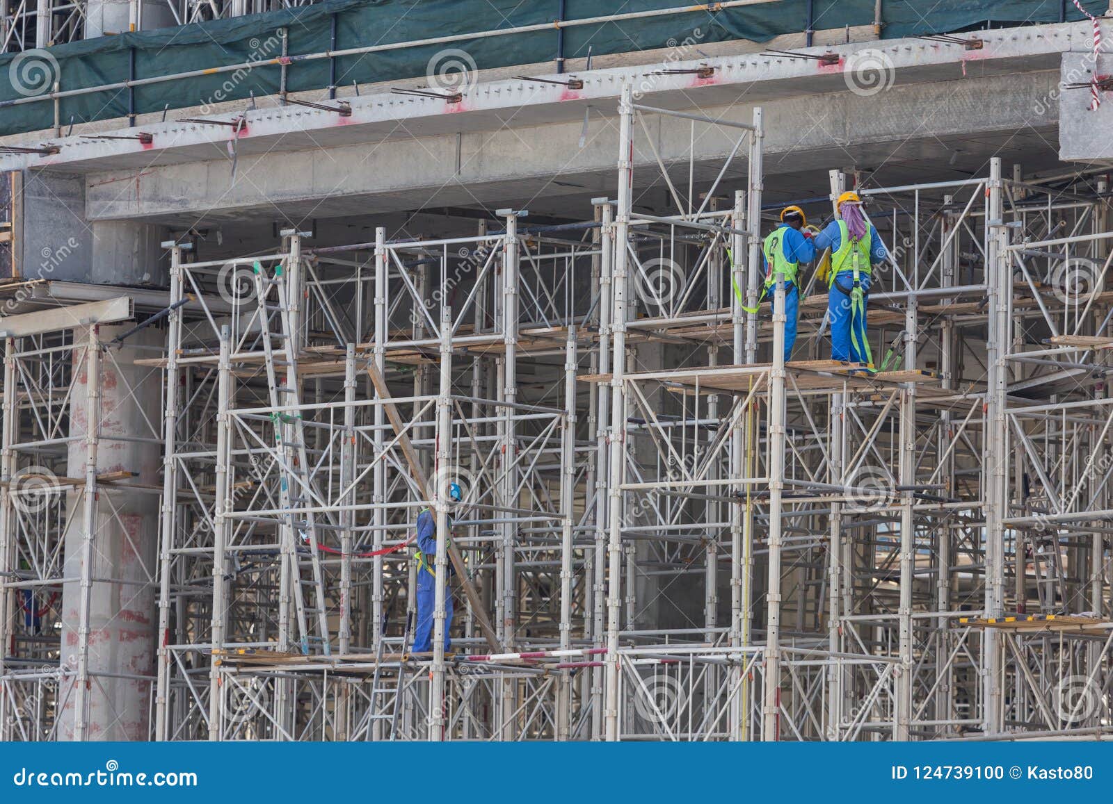 Team of Construction Worker on Construction Site. Editorial Image ...