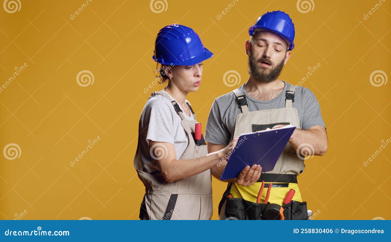 Team of Construction Workers Planning Redevelopment Stock Photo - Image ...